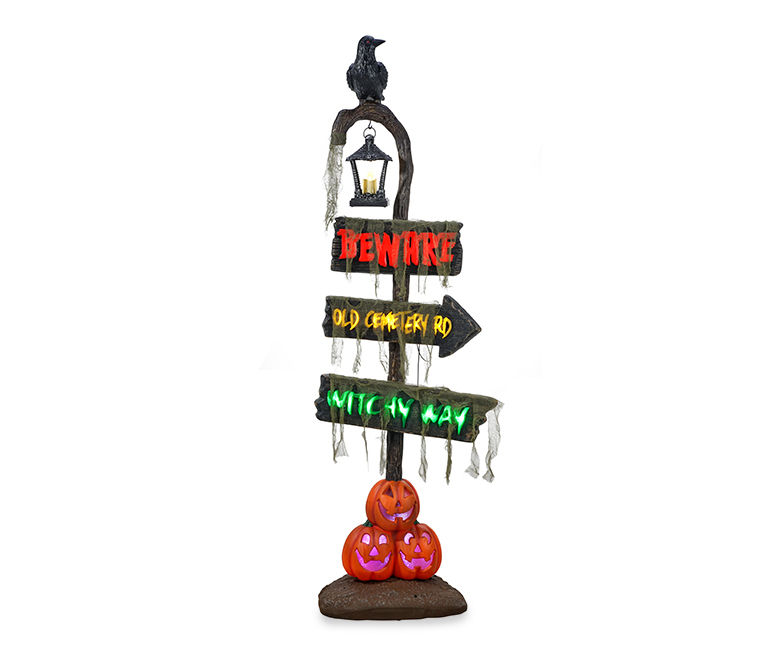 60" LED Crooked Post with Signs | Big Lots