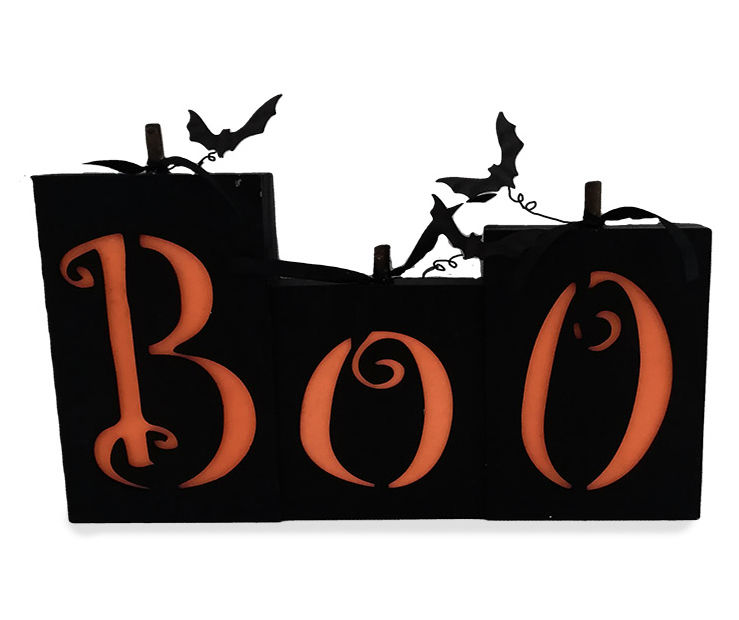 "Boo" Orange LED Tabletop Decor | Big Lots