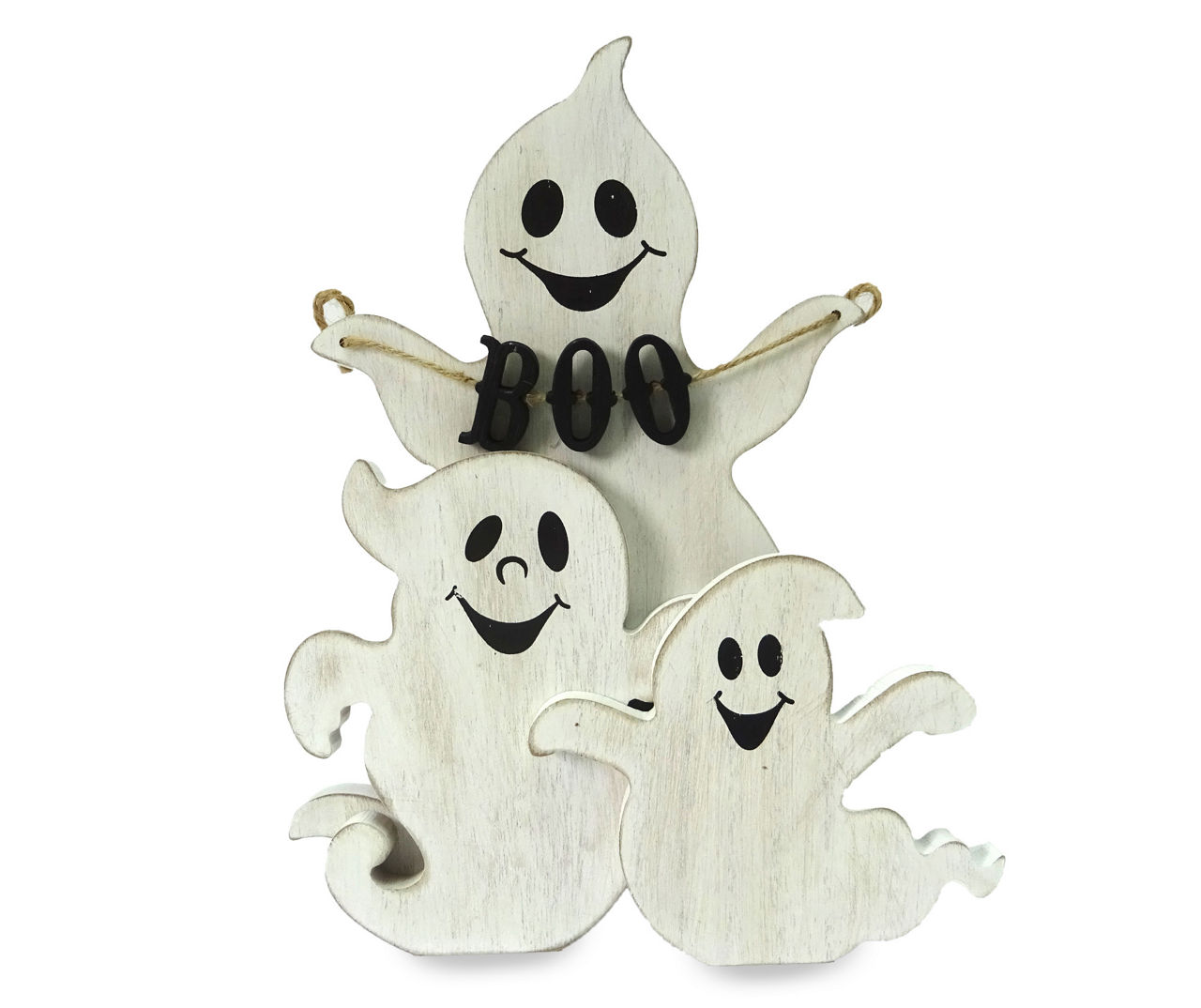 "Boo" White Ghost Trio Tabletop Decor | Big Lots
