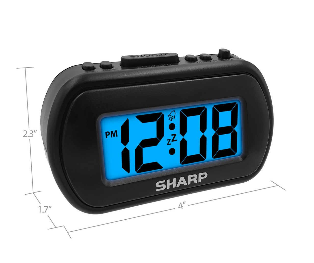 Sharp Black Backlight Digital Alarm Clock | Big Lots