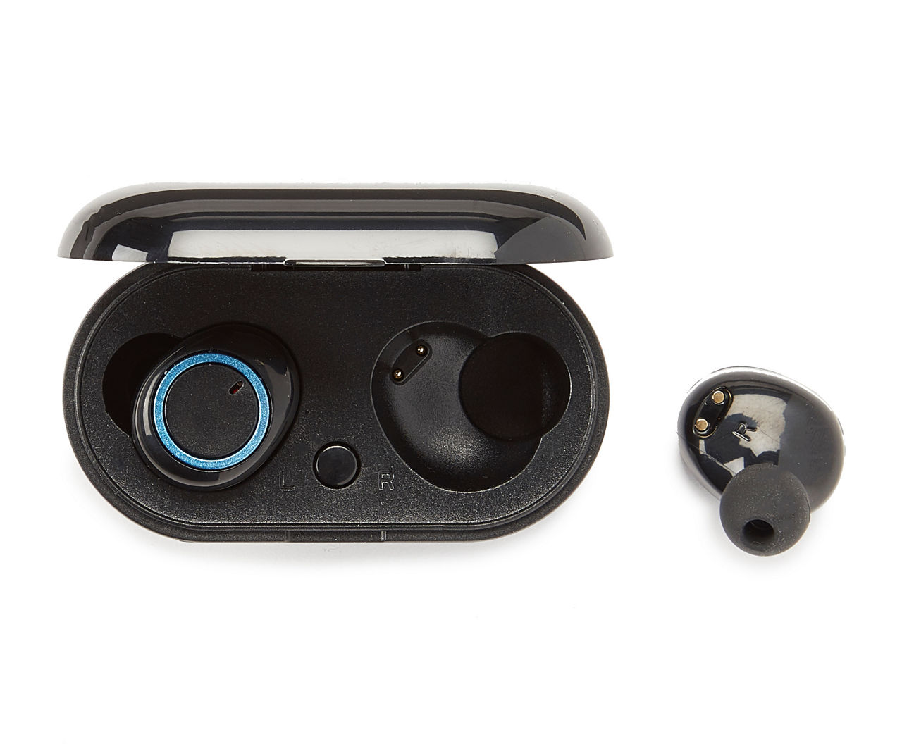 Sentry Black & Blue True Wireless Bluetooth Dot Earbuds with Charging ...