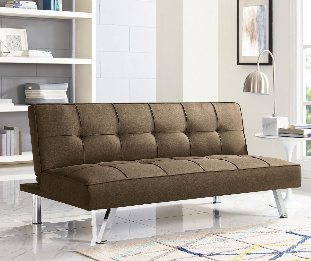 Serta Carson Java Brown Convertible Sofa Big Lots