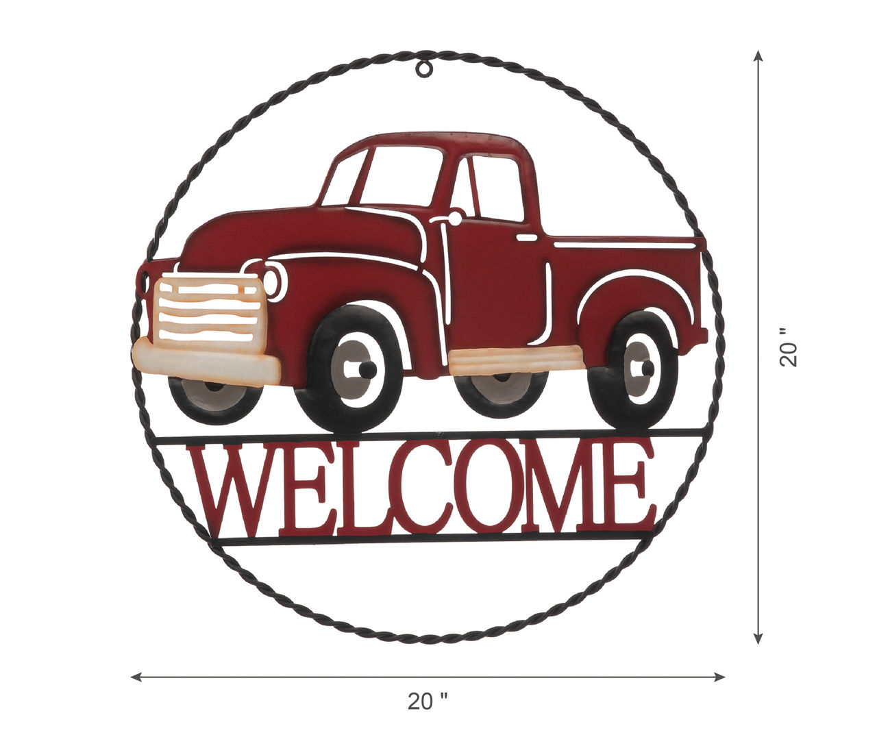 Glitzhome "Welcome" Red Truck Wall Decor | Big Lots