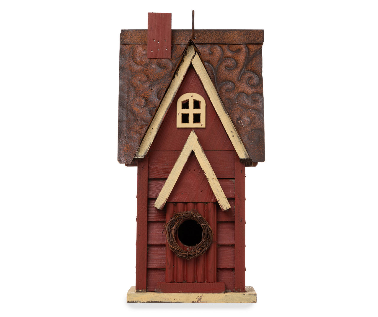 Glitzhome Red Cottage Birdhouse | Big Lots