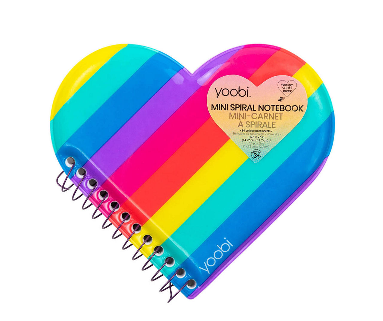 Yoobi Puffy Heart Mini Spiral Notebook | Big Lots
