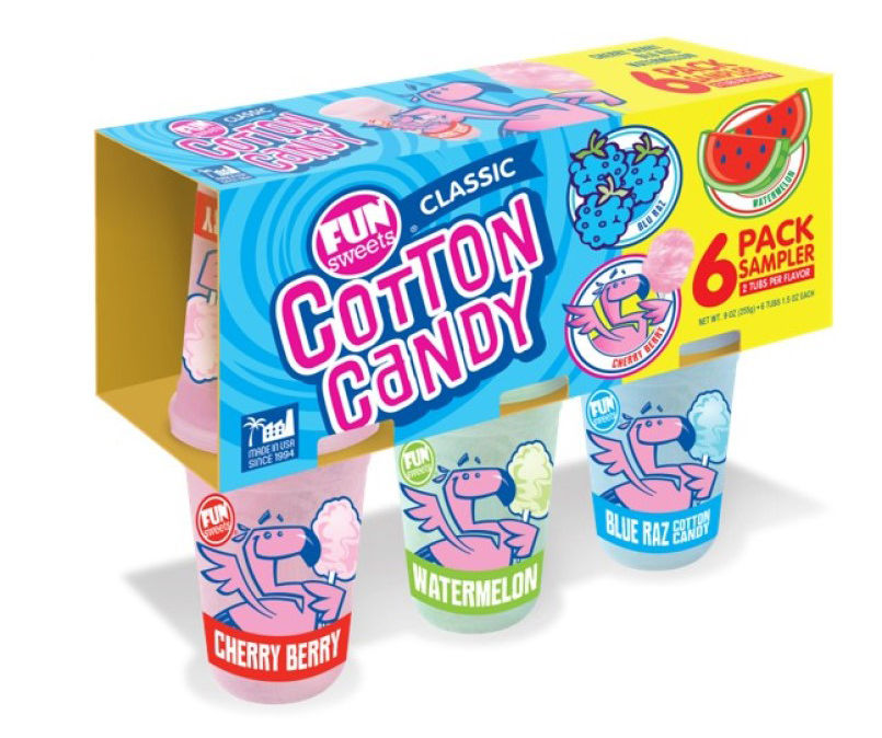 Fun Sweets Classic Cotton Candy Sampler, 6-Pack | Big Lots