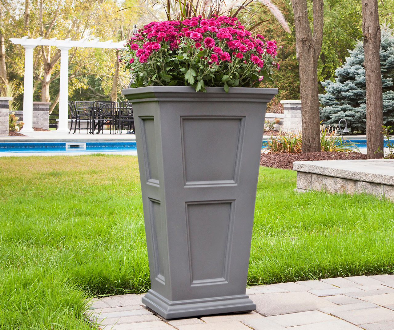16" Fairfield Graphite Gray Tall Planter | Big Lots