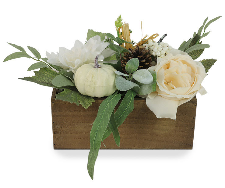 Farmhouse Pumpkin & Flower Box Tabletop Decor | Big Lots