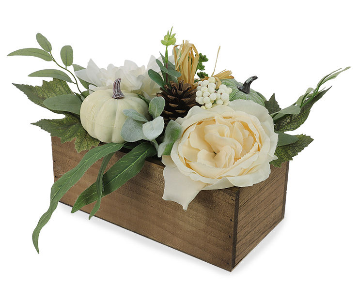 Farmhouse Pumpkin & Flower Box Tabletop Decor | Big Lots