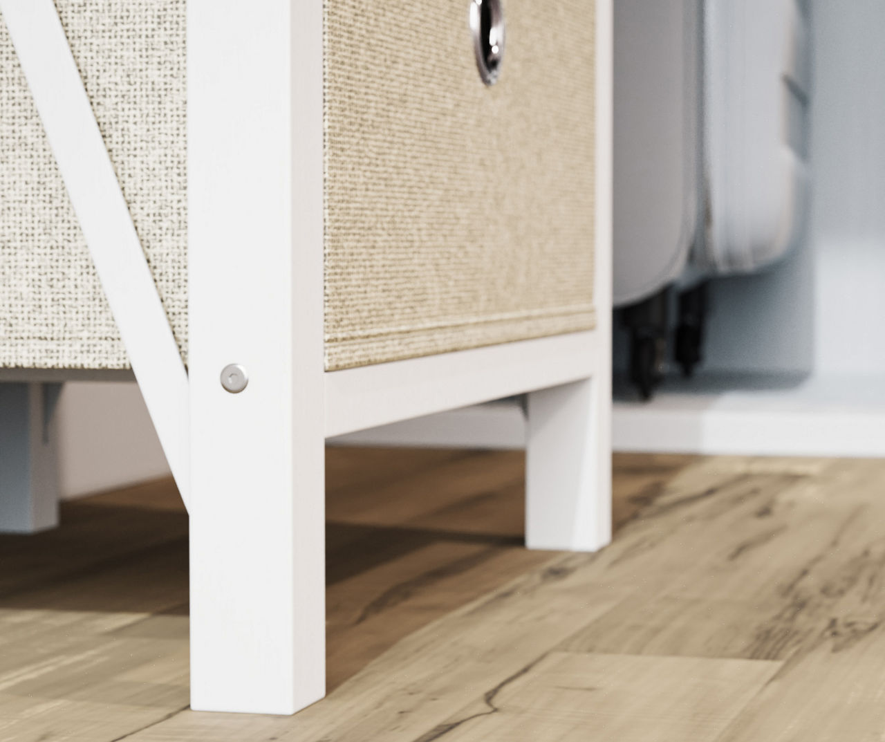 Brookside Snacks White & Oat Fabric 4-Drawer Storage Chest | Big Lots