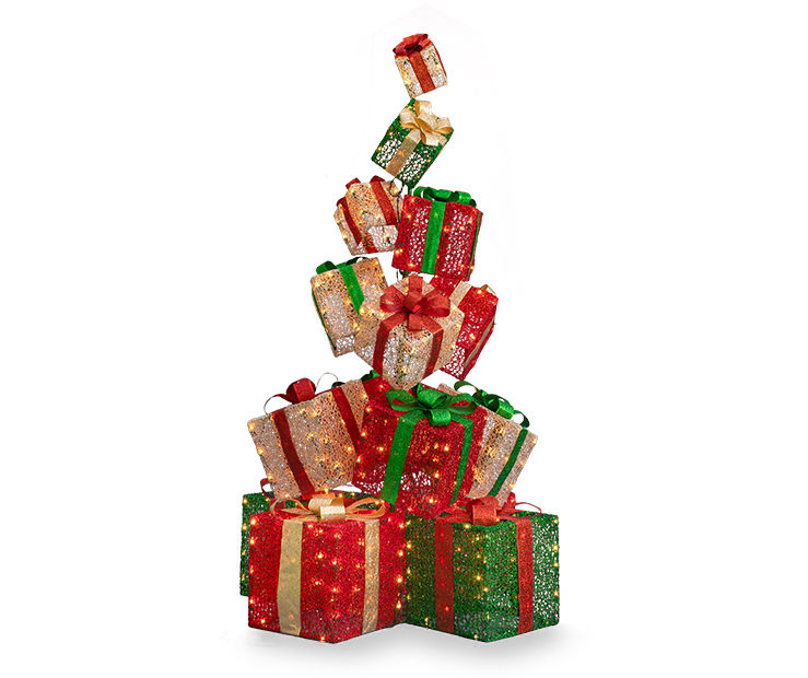 Winter Wonder Lane 63" Light-Up Gift Box Tower | Big Lots