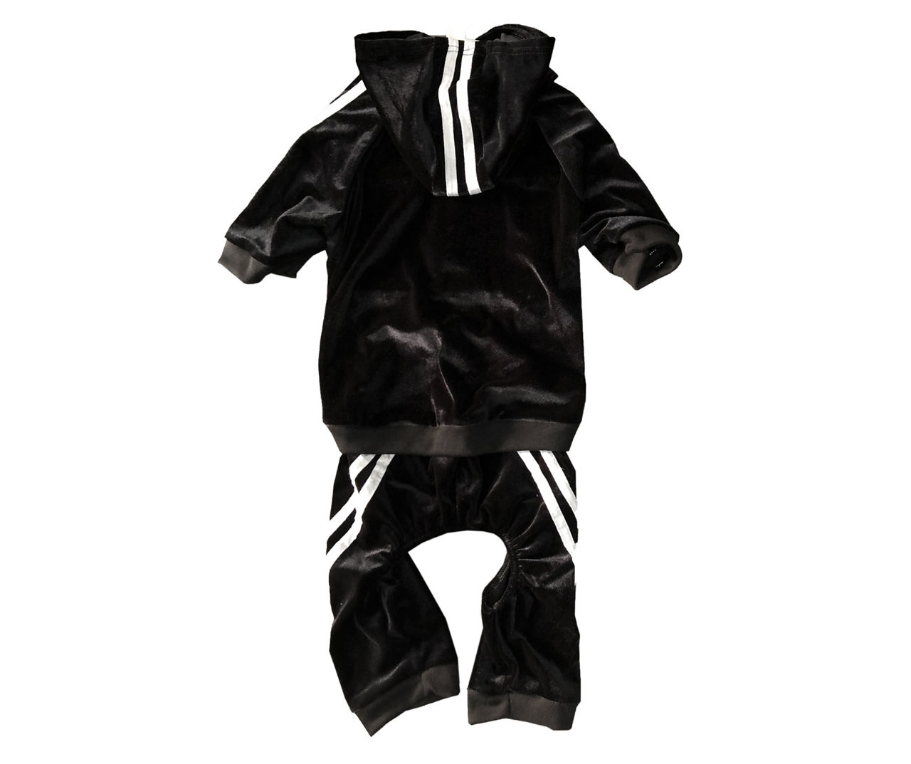 Fabdog Pet Black & White Velour Tracksuit | Big Lots