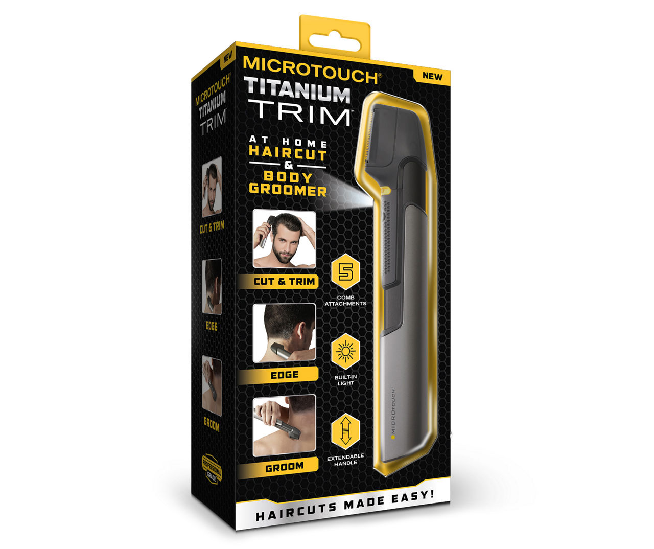 As Seen On TV MicroTouch Titanium Trim At-Home Haircut & Body Groomer ...