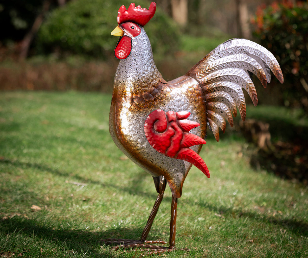 Rustic Galvanized Rooster Decor | Big Lots