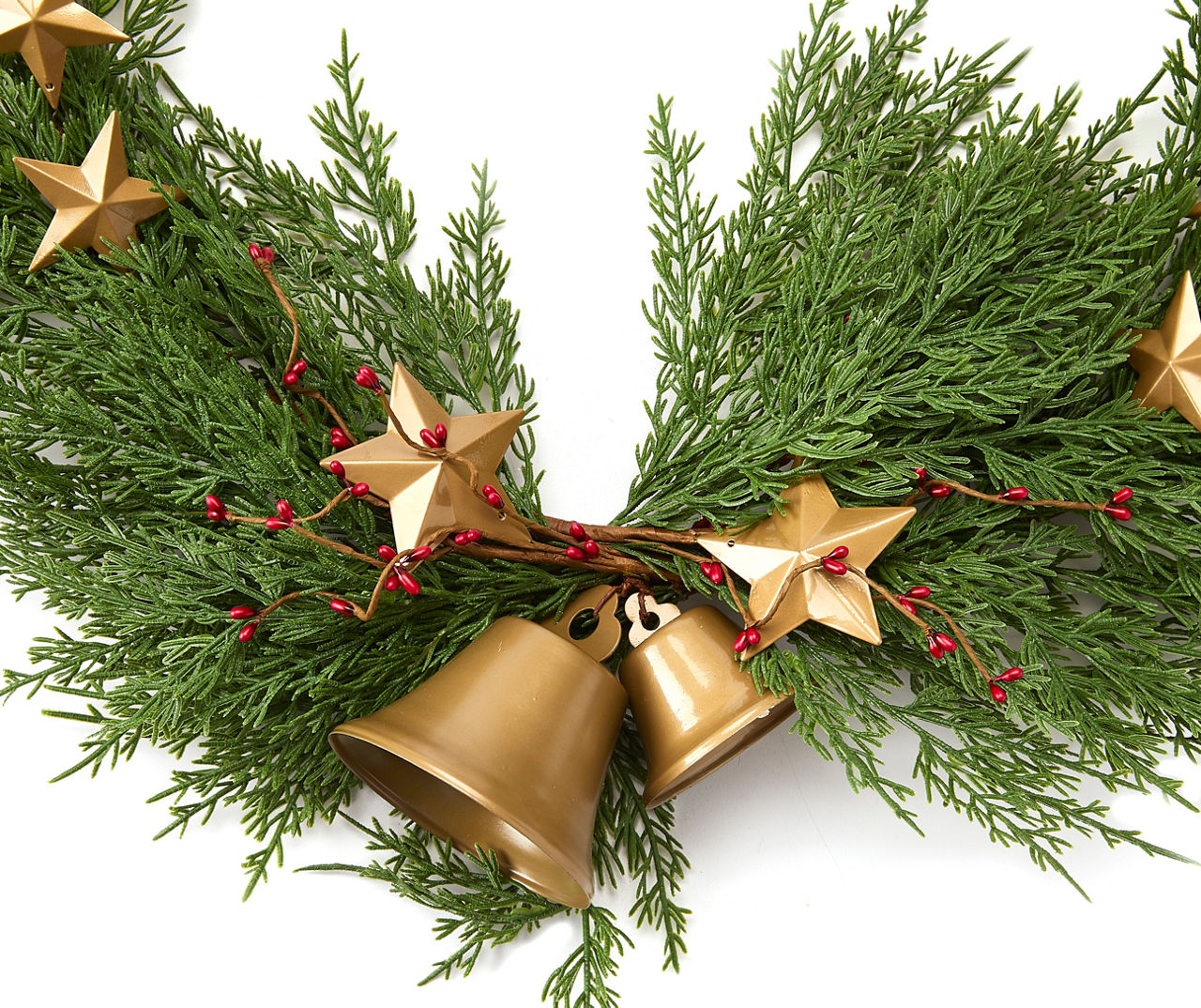 Broyhill 22" Star & Bell Hoop Wreath | Big Lots