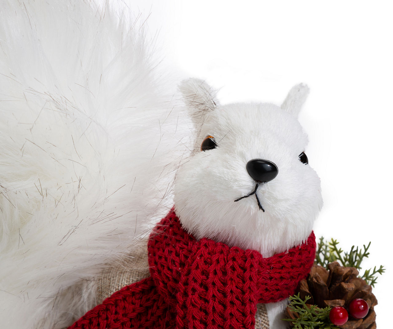 Winter Wonder Lane Red Scarf Furry Squirrel Tabletop Decor | Big Lots