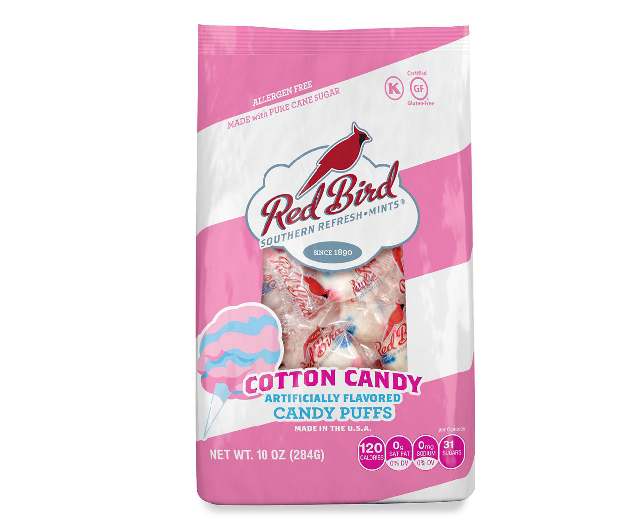 Red Bird Cotton Candy Puffs, 10 Oz. | Big Lots