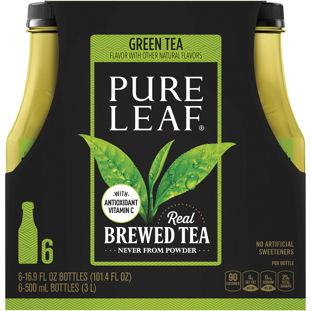 Lipton Pure Leaf Real Brewed Green Tea, 6-Count | Big Lots