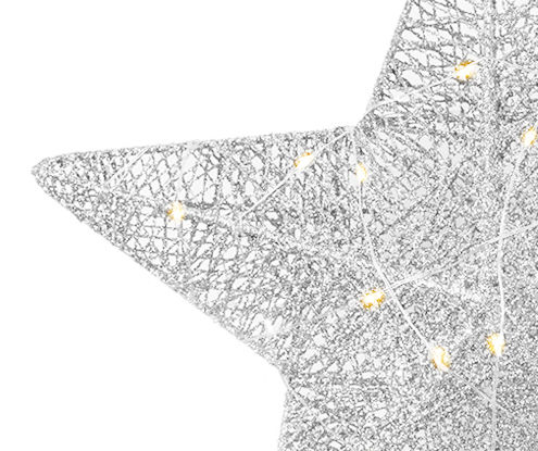 Winter Wonder Lane Silver Star 8-Function LED Tree Topper | Big Lots