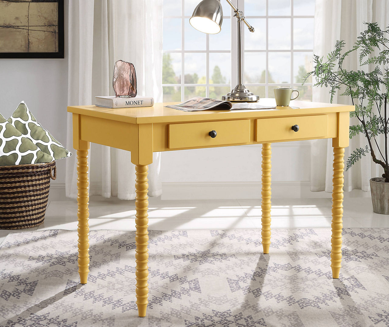 Acme Altmar Yellow Wood Writing Desk | Big Lots
