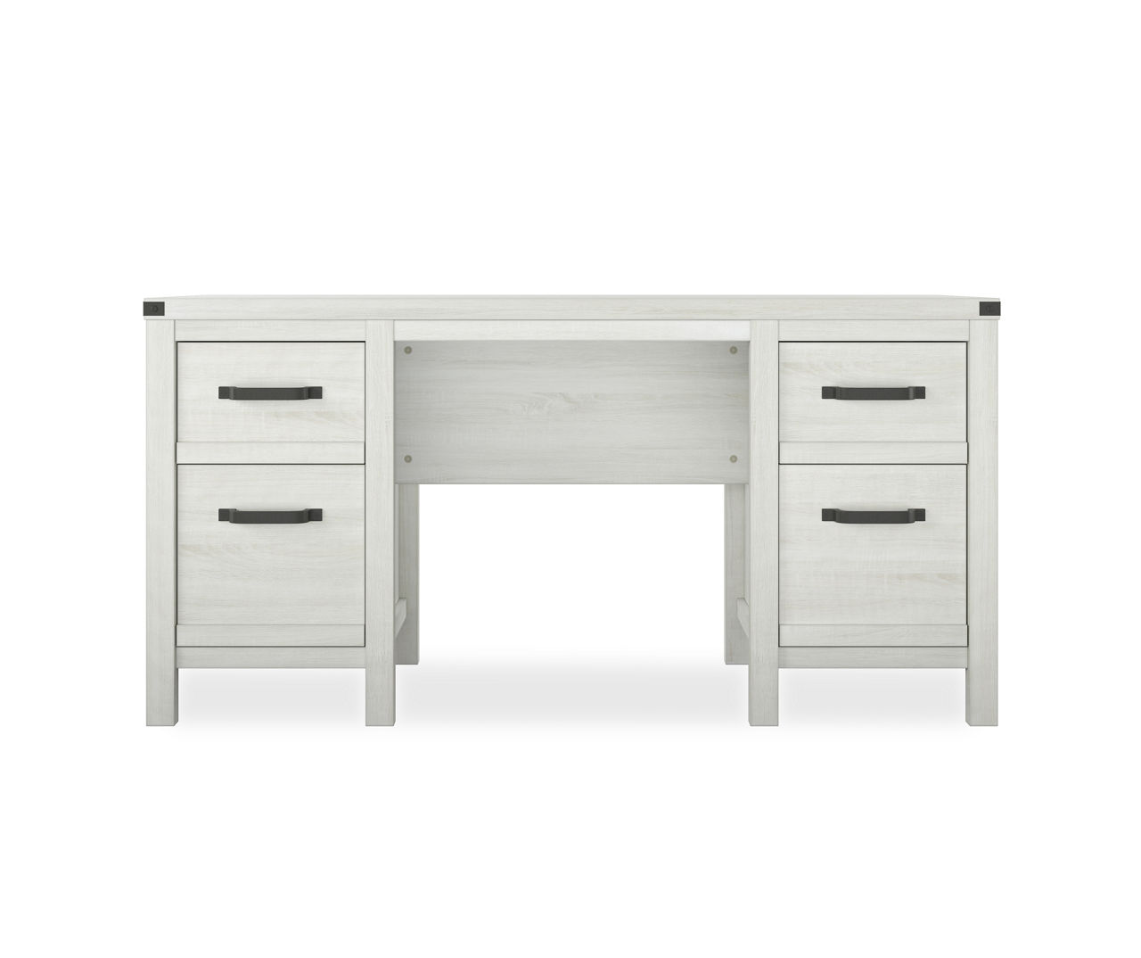 Clark Station White Double Pedestal Desk | Big Lots Clark Station White Double Pedestal Desk | Big Lots