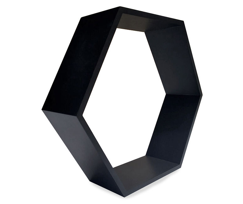 Real Living Black Hexagon 2-Piece Wall Shelf Set | Big Lots