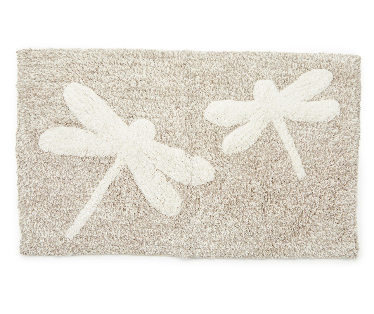 Wyatt Brown & White Dragonfly Tufted Bath Rug | Big Lots