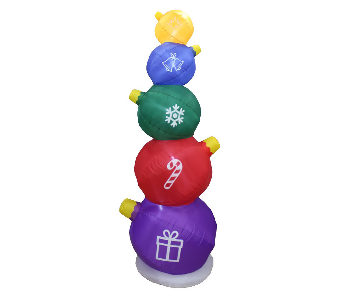 96" Airblown LED Inflatable Christmas Icon Ornament Stack | Big Lots