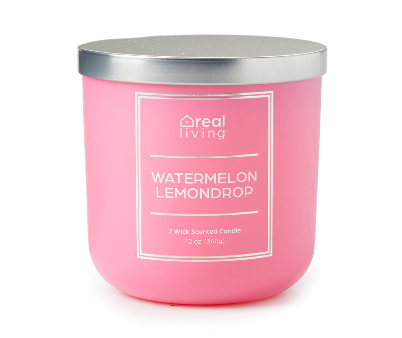 Real Living Watermelon Lemondrop White Jar Candle, 12 oz. | Big Lots