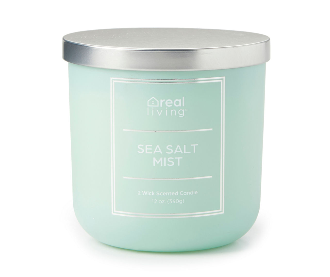 Real Living Sea Salt Mist Turquoise Jar Candle, 12 oz. | Big Lots