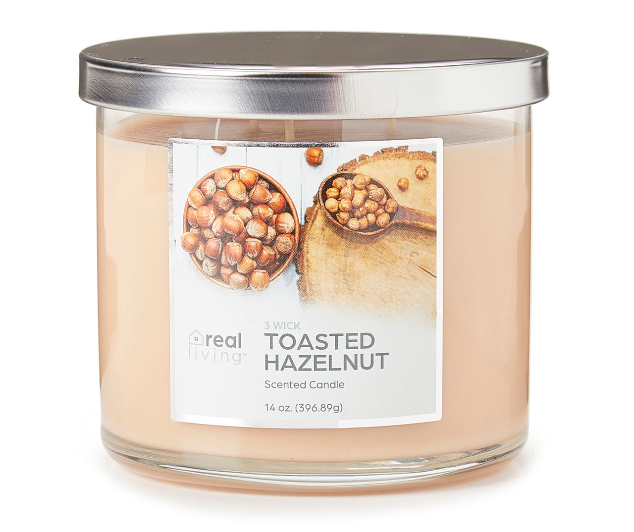 Real Living Toasted Hazelnut 3-Wick Jar Candle, 14 oz. | Big Lots