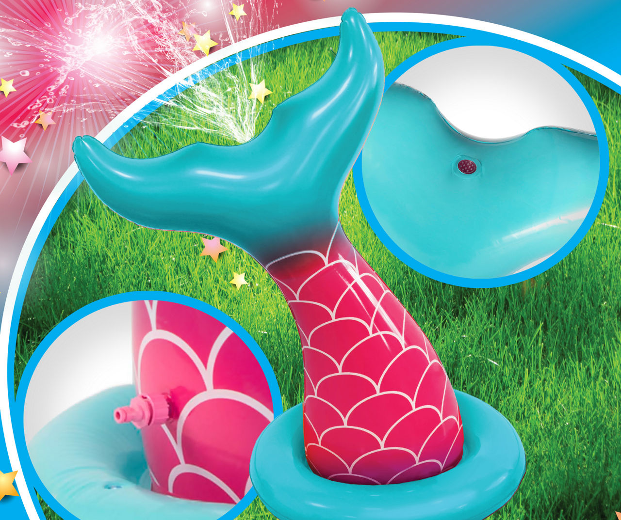 Splash Buddies Inflatable Sprinkler Mermaid Tail | Big Lots