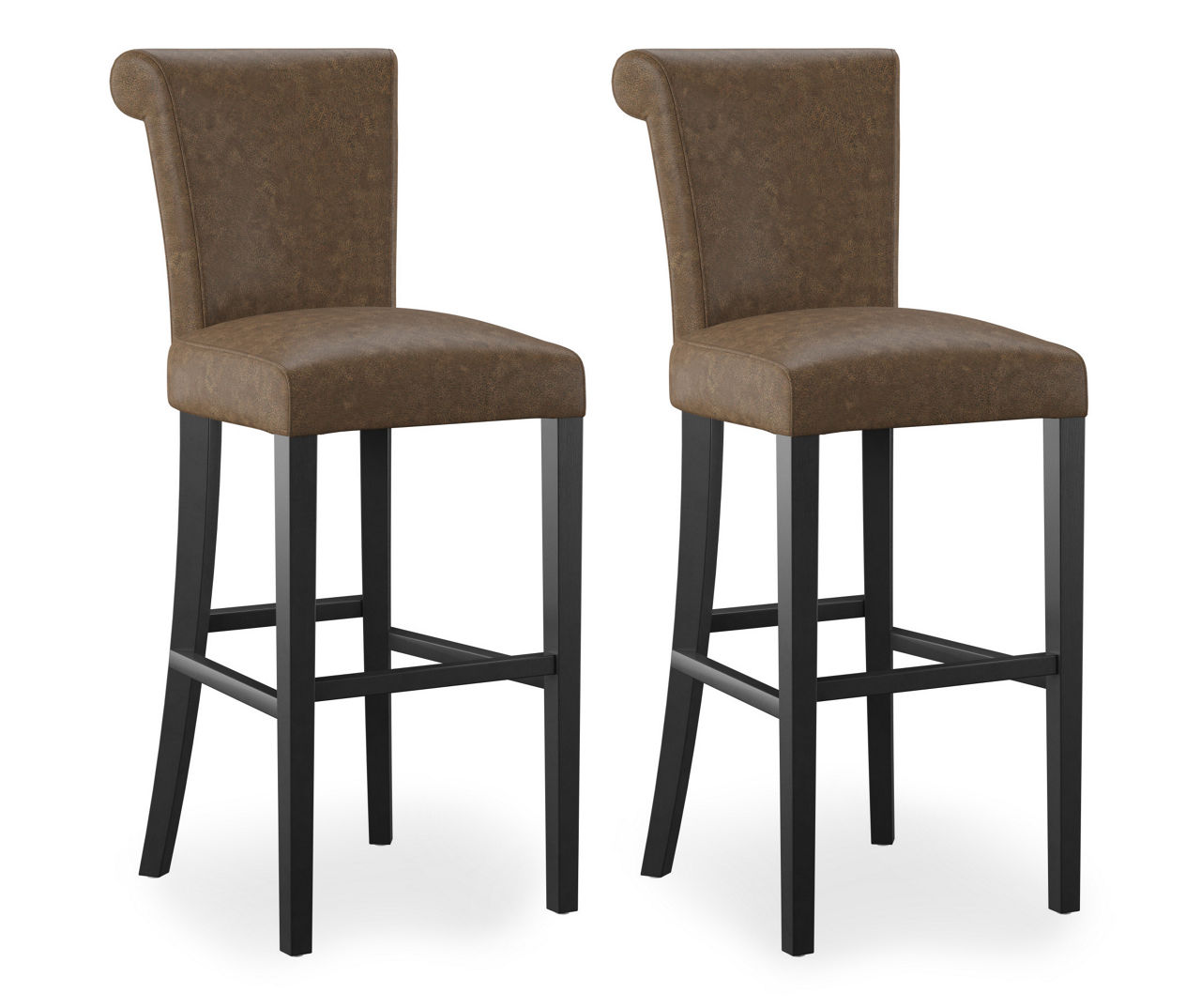 Willow River 30" Brown Faux Leather Bar Stools, 2-Pack | Big Lots