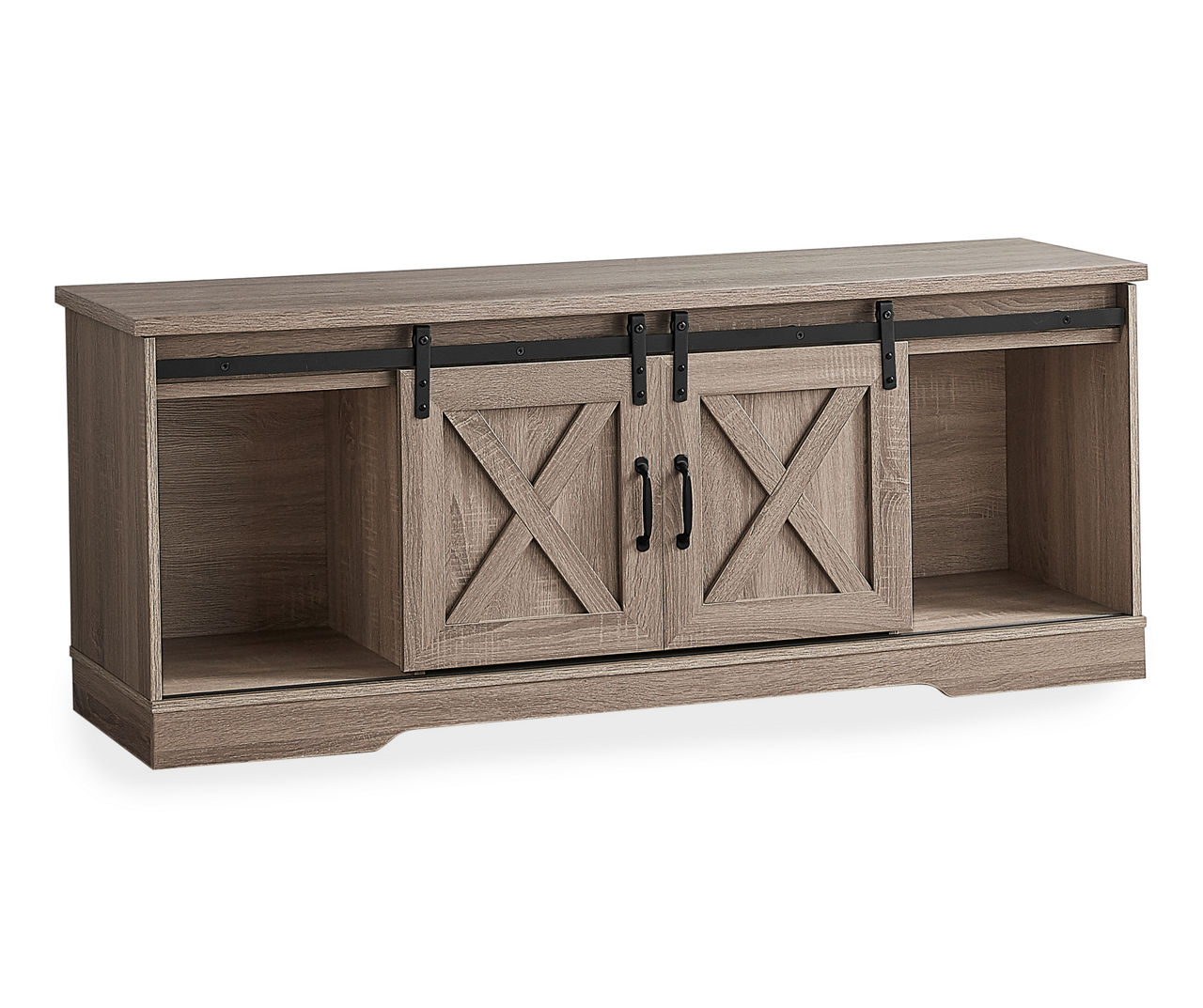 Big lots rustic barn door tv stand store