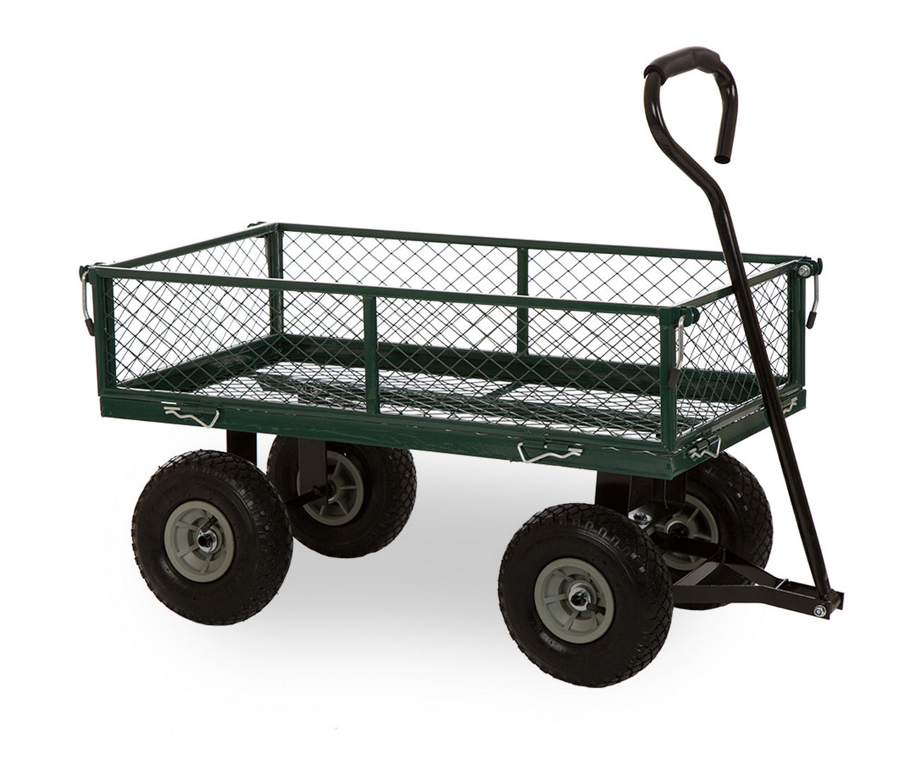 Green 4-Wheel Steel Mesh Utility Garden Cart | Big Lots