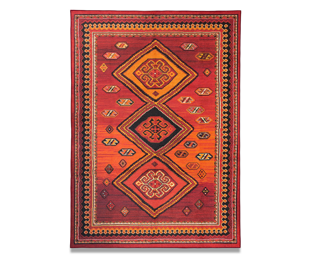 My Magic Carpet Phoenix Kilim Garnet Washable Area Rug, (5' x 7') | Big ...