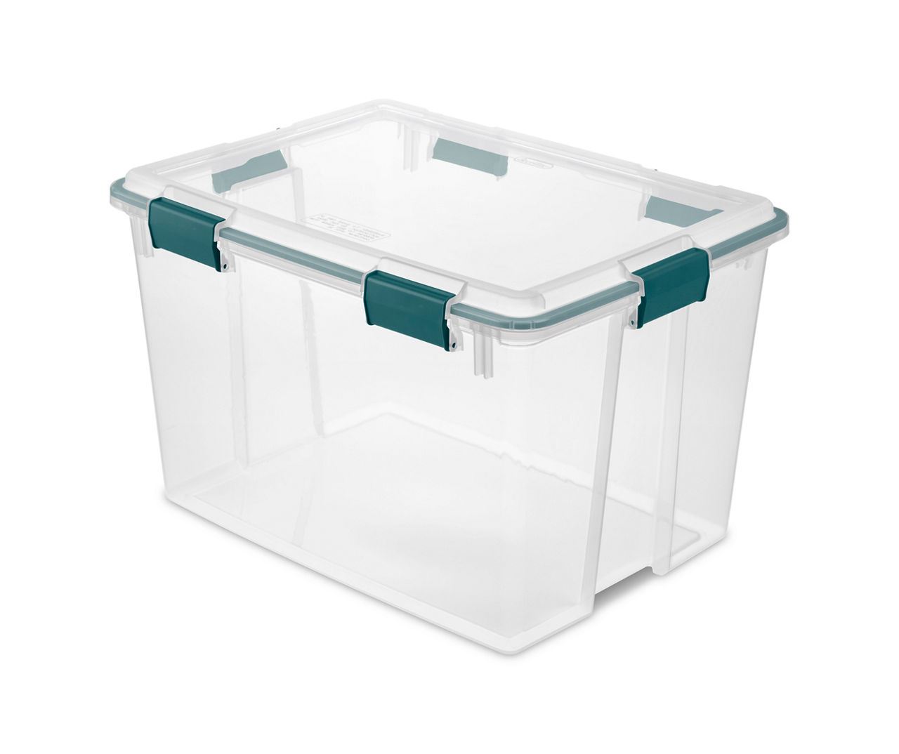 Clear & Teal Rain 80-Quart Gasket Storage Tote | Big Lots