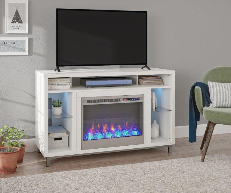 Ameriwood 48" Intrepid White Electric Fireplace Console | Big Lots