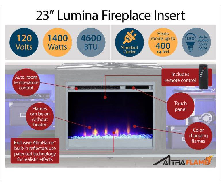 Ameriwood 48" Intrepid White Electric Fireplace Console | Big Lots