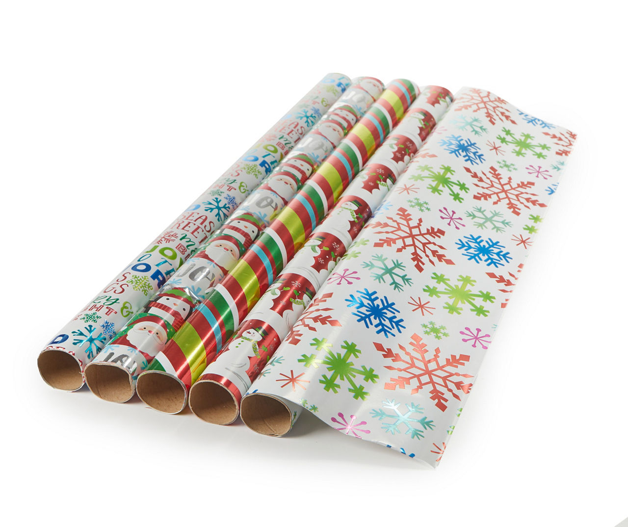 Metallic 5 Roll Gridline Wrapping Paper Multi-Pack - Styles May Vary ...