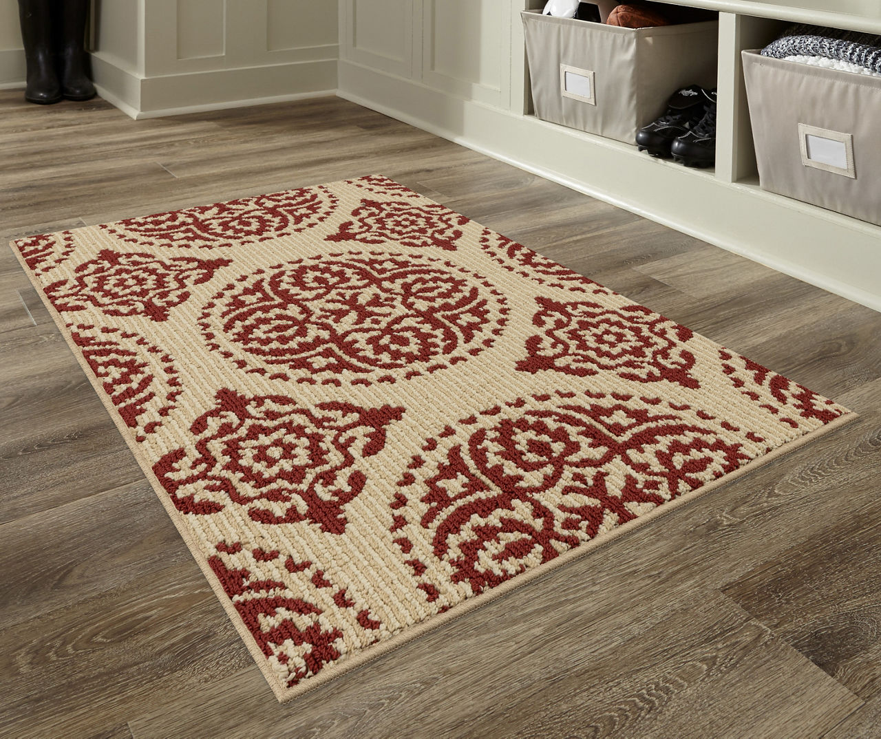 Broyhill Red & White Medallion Accent Rug, (30" x 46") | Big Lots