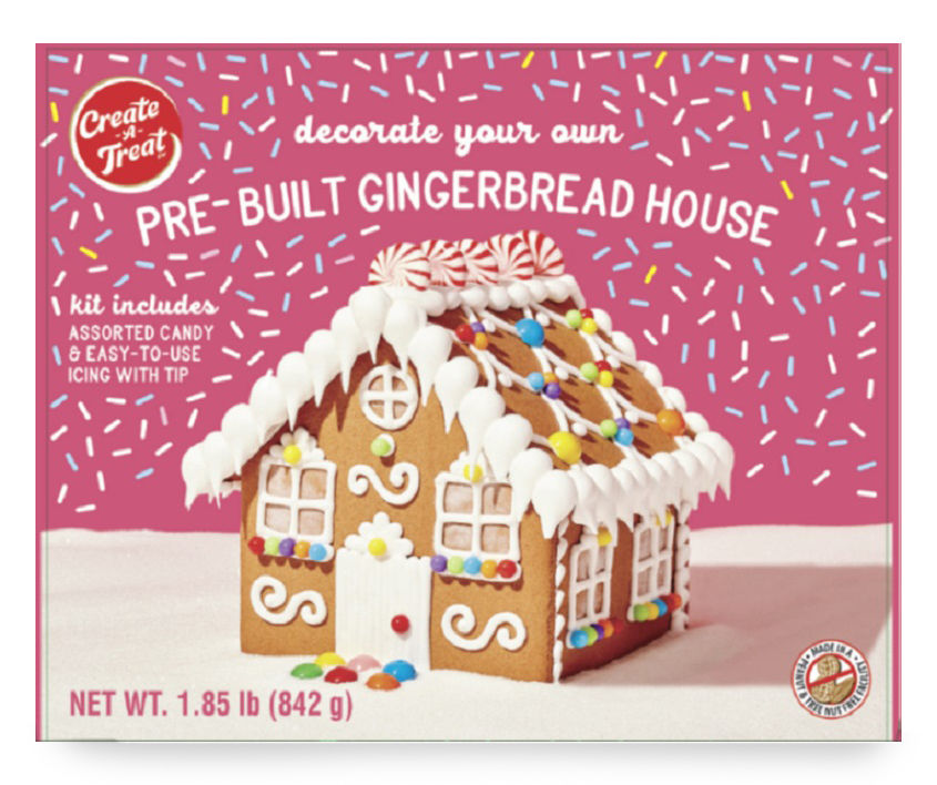 Create A Treat Decorate Your Own Pre-Built Gingerbread House Kit | Big Lots