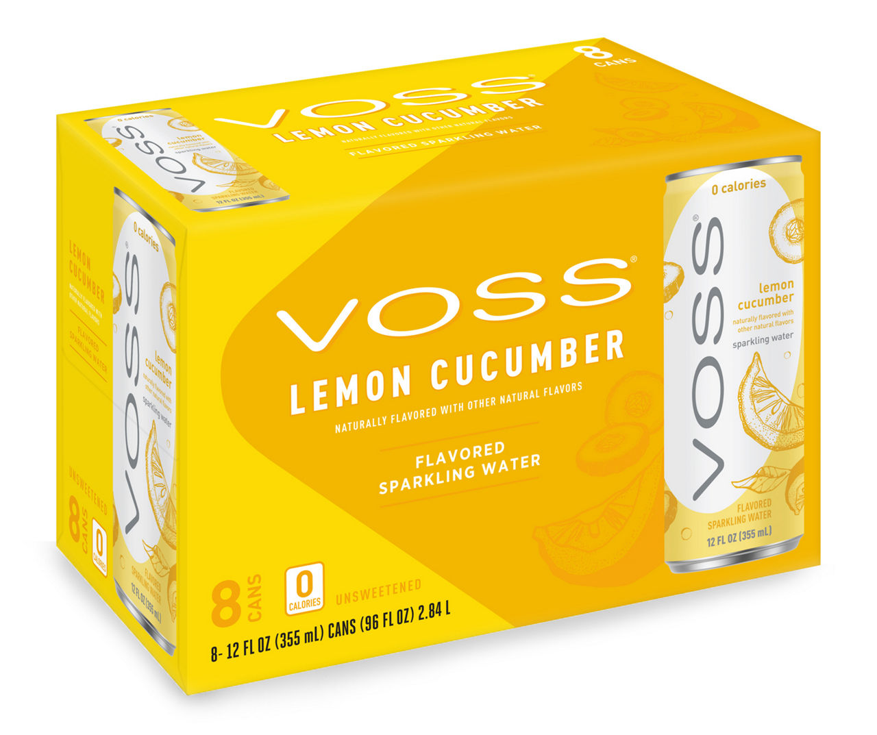 Voss Lemon Cucumber Sparkling Water 12 Oz. Cans, 8-Pack | Big Lots