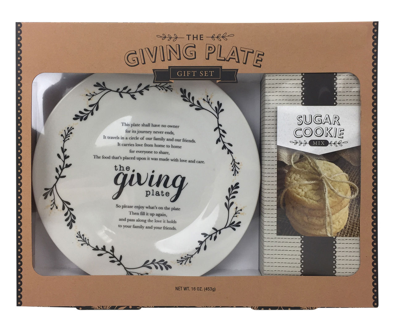 The Giving Plate Floral Plate & Sugar Cookie Mix Gift Set, 16 Oz. | Big ...