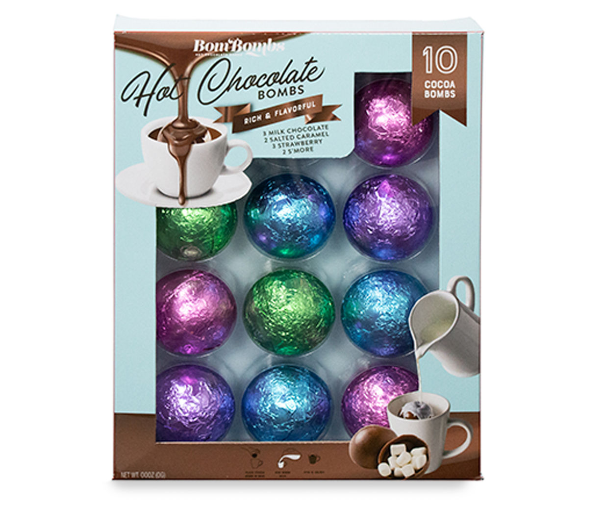 Bon Bombs Multicolor Hot Chocolate Bombs, 10-Count | Big Lots