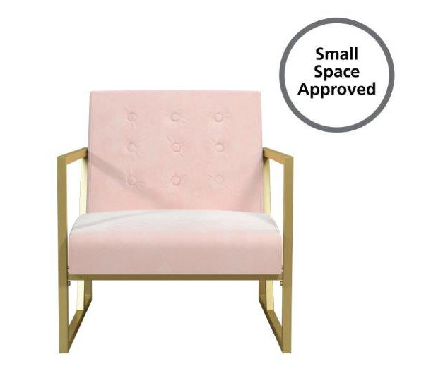 Ameriwood CosmoLiving Lexington Pink Velvet Accent Chair | Big Lots
