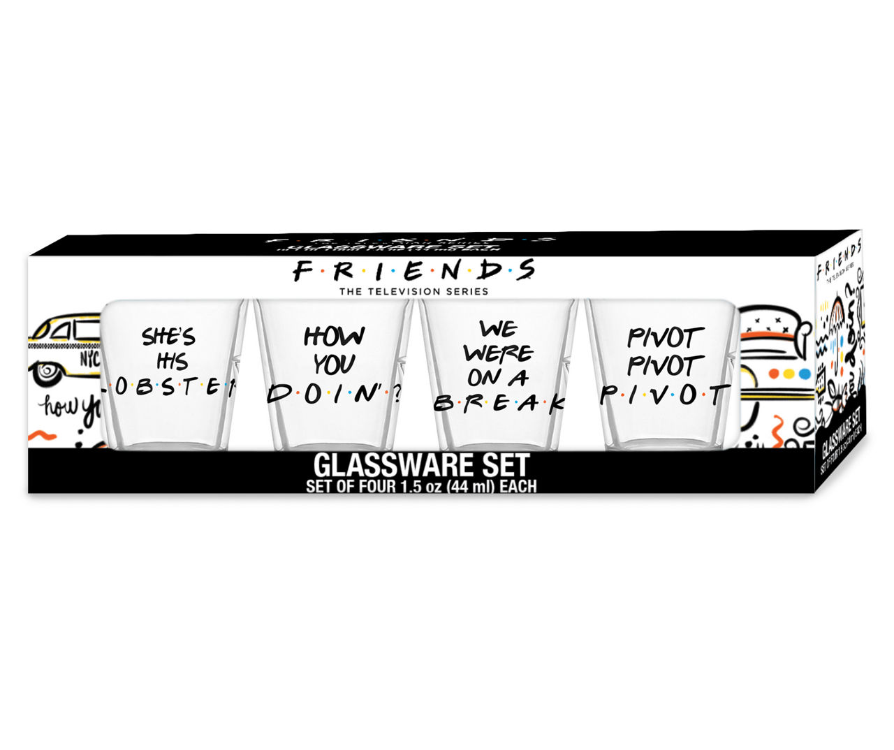 Friends Quotes 4-Piece Shot Glass Set | Big Lots