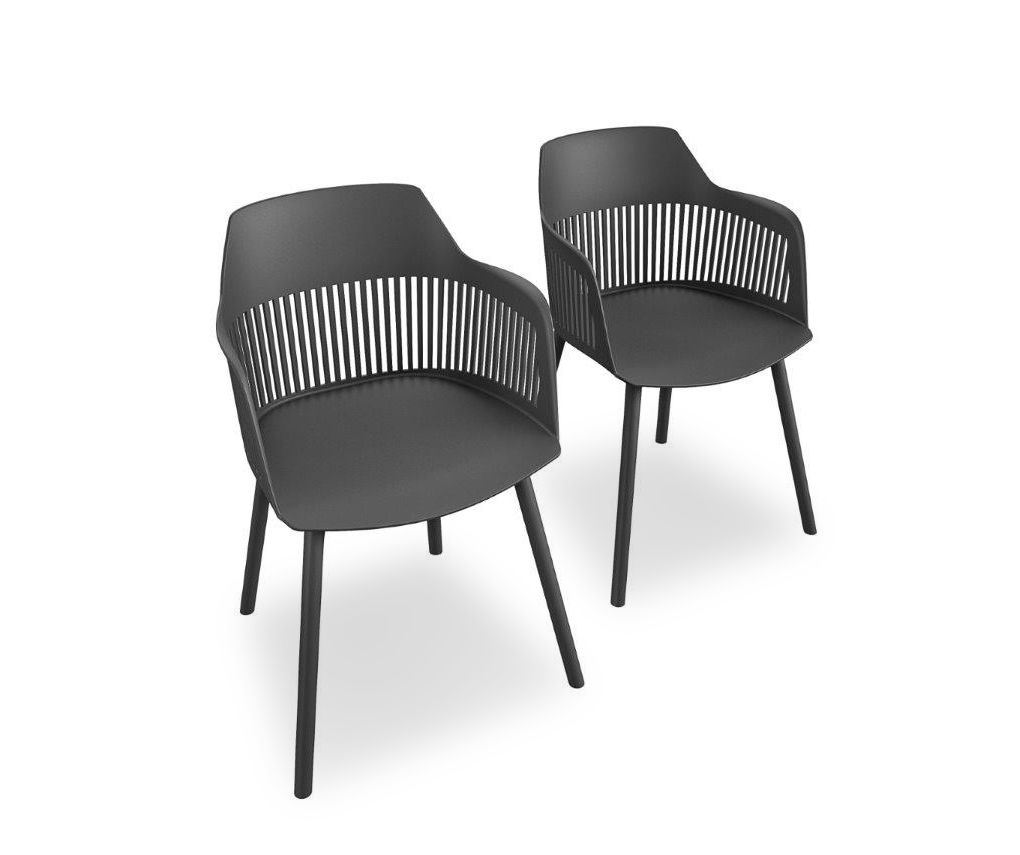 CosmoLiving Camelo Black Indoor/Outdoor Dining Chairs, 2-Pack | Big Lots