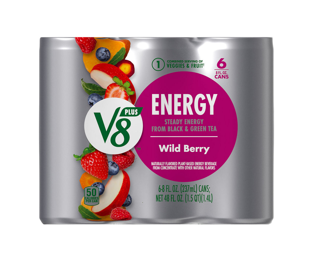 V8 Energy Wild Berry 8 Oz. Cans, 6-Pack | Big Lots