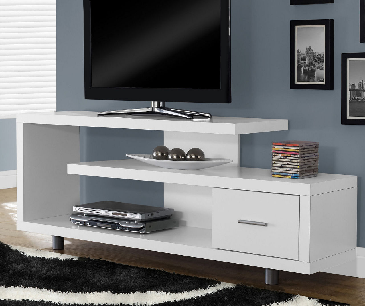 60 White TV Stand